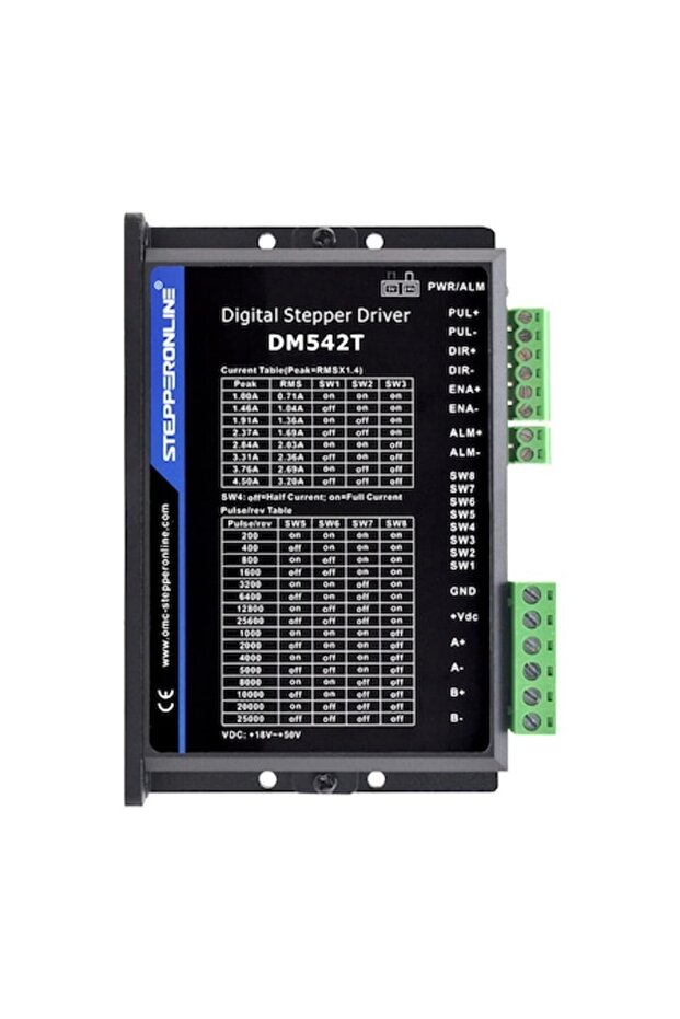 STEPPERONLINE DM542T Digital Stepper Motor Driver, 1.0-4.2A, 20-50VDC ...