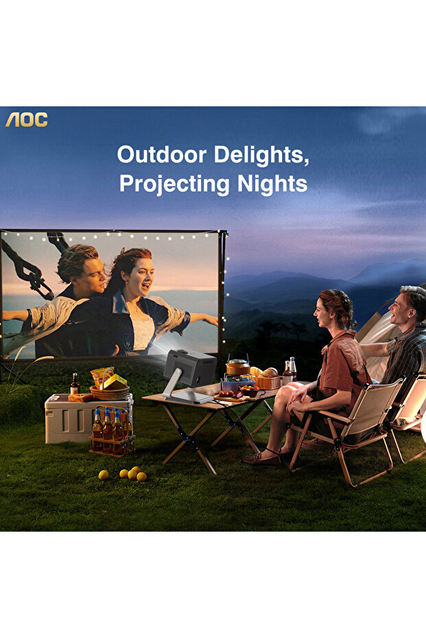 AOC Versatile Portable Projector Full HD 4K/1080P 15000 Lumen with ...