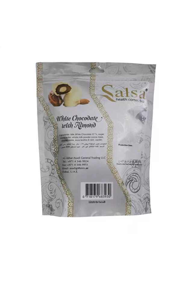 Salsa Dates Chocolate White Chocolate with Almond- 500gms- Trendyol