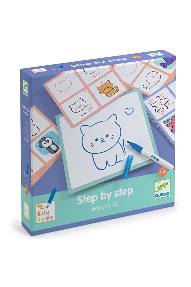 djeco Eduludo Game Draw step by step Babies & Co, Djeco, kids friendly ...