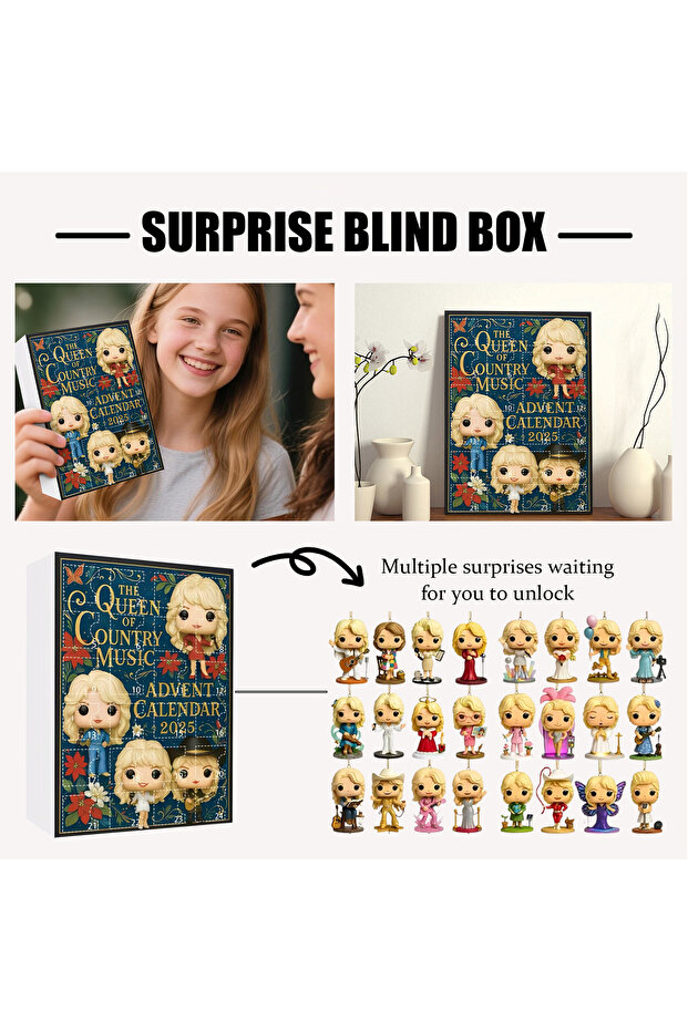 NO BRAND Dolly Parton 2025 Holiday Christmas Advent Calendar 24-Piece ...
