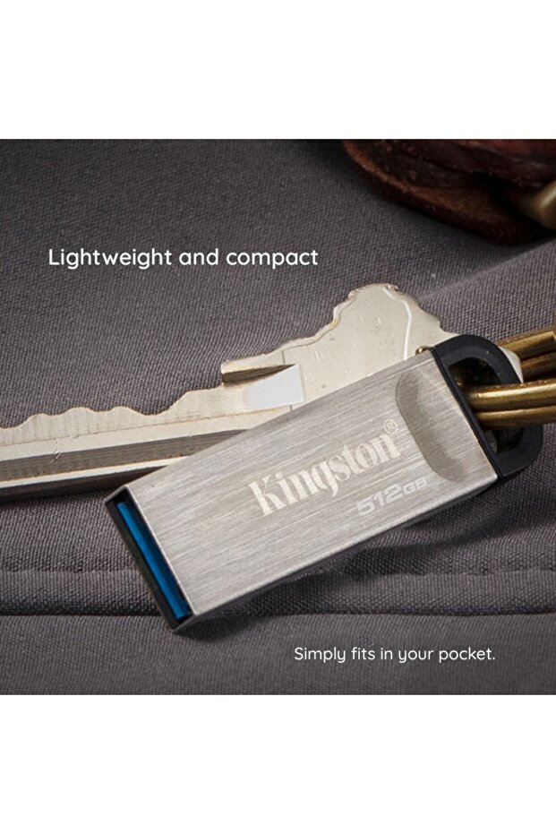 Kingston USB Stick 256GB – USB 3.2, High Speed, Metal Case Without Cap ...