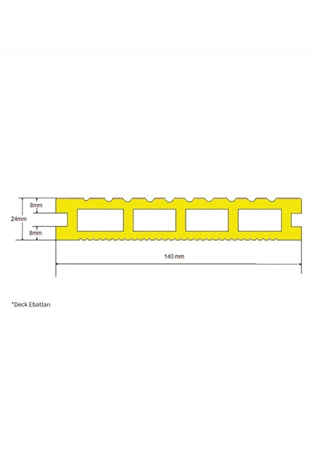 prodeck (2ader)kompozi̇t Deck Zemi̇n Kaplama (antrasi̇t ) Boy 150 Cm ...