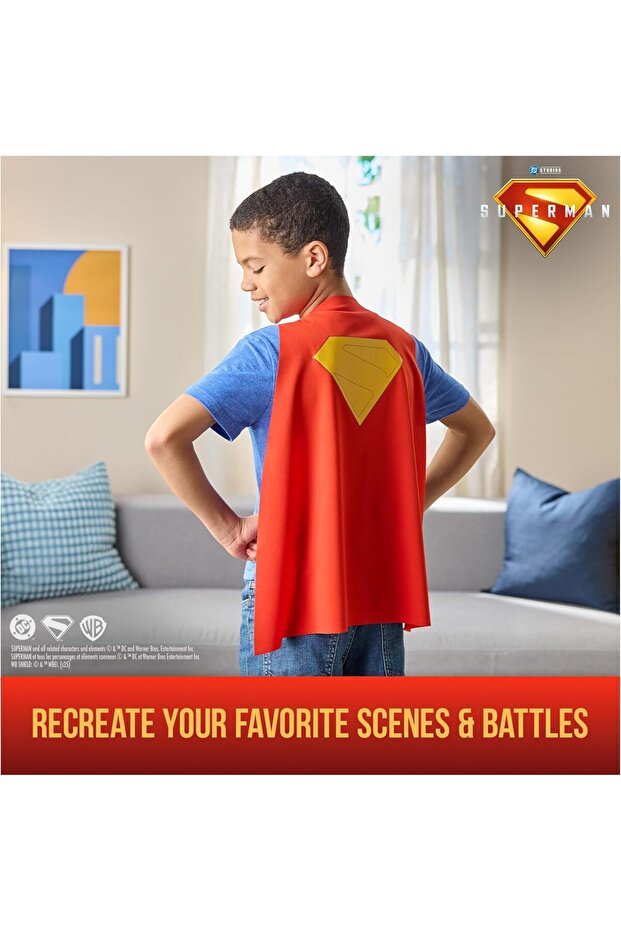 DC COMICS Superman Power Cape Costume for Kids with Chest Shield (Ages ...