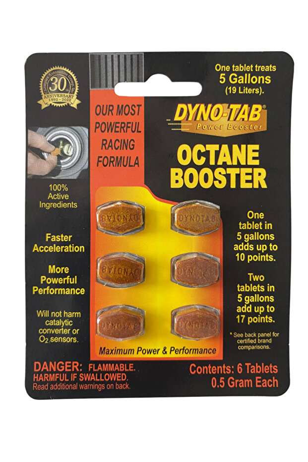 DYNO TAB Oktan Arttırıcı Octane Booster Benzinli araçlar 48 adet ...