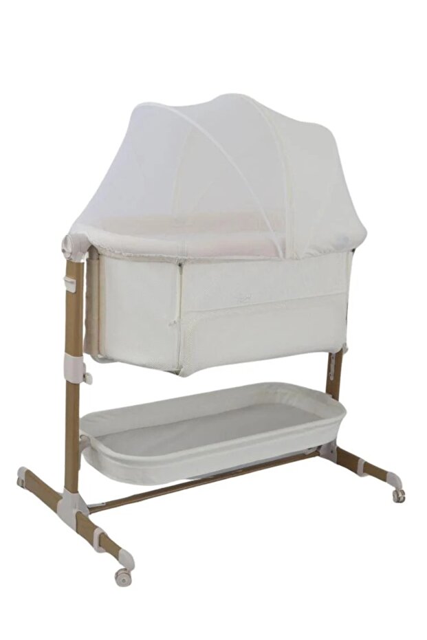Baby shine Next to Me crib with open side design and built-in ...