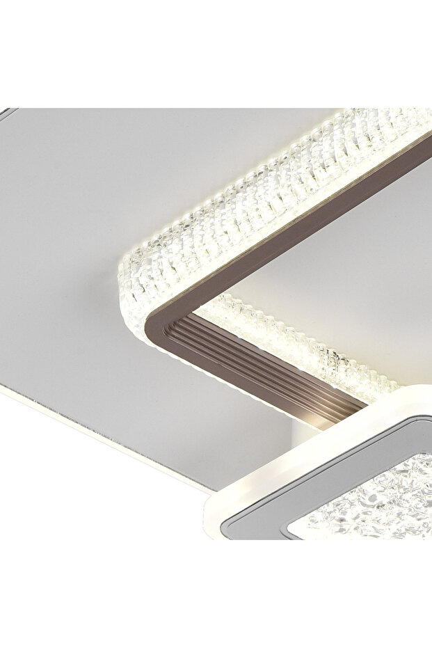 ALC-Shop Πολυέλαιος LED NYXORA 51W, 3 Τετράγωνα, Ψυχρό/Ζεστό/Ουδέτερο ...
