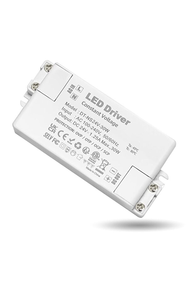 AZONEE 24V 30W LED Transformer Electronic LED Driver (240V to 24V DC ...