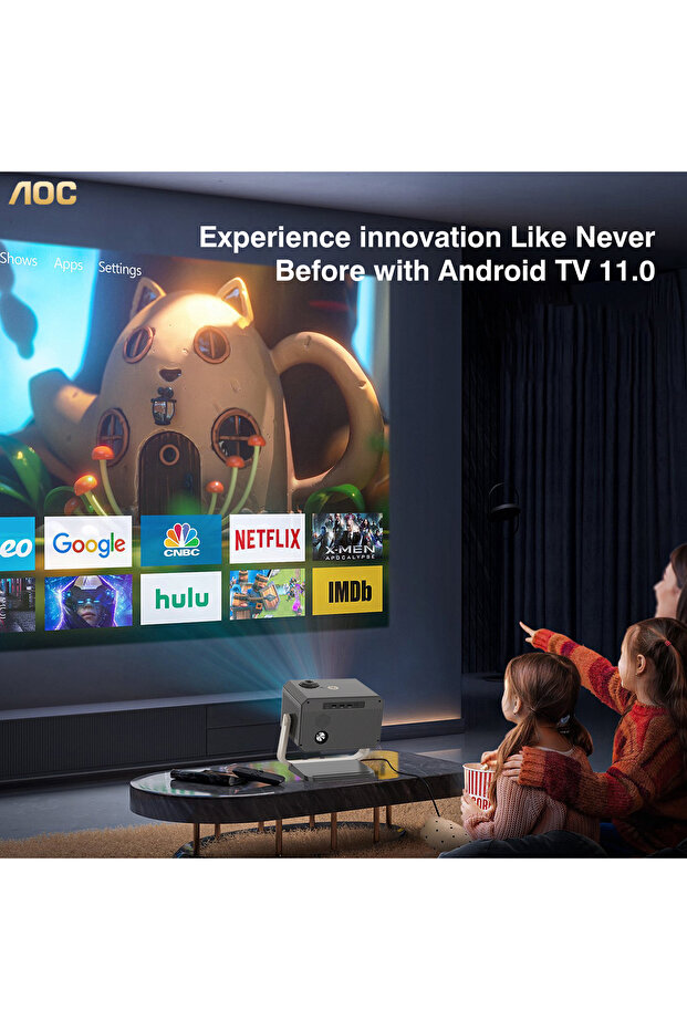 AOC Versatile Portable Projector Full HD 4K/1080P 15000 Lumen with ...