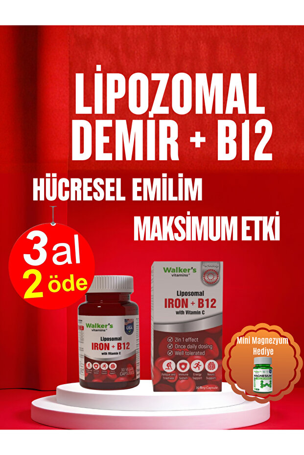 Walker's Vitamins Liposomal B12 Iron Vitamin C Methylcobalamin ...