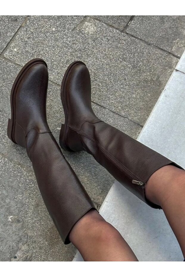 POTEEN Cool Kadın Binici Uzun Floter Çizme C200-Kahve - Fiyatı, Yorumları