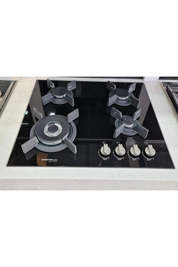 Master Gas 60 cm Tempered Glass Gas Hob, 4 Burners, Heavy Grates, Auto ...