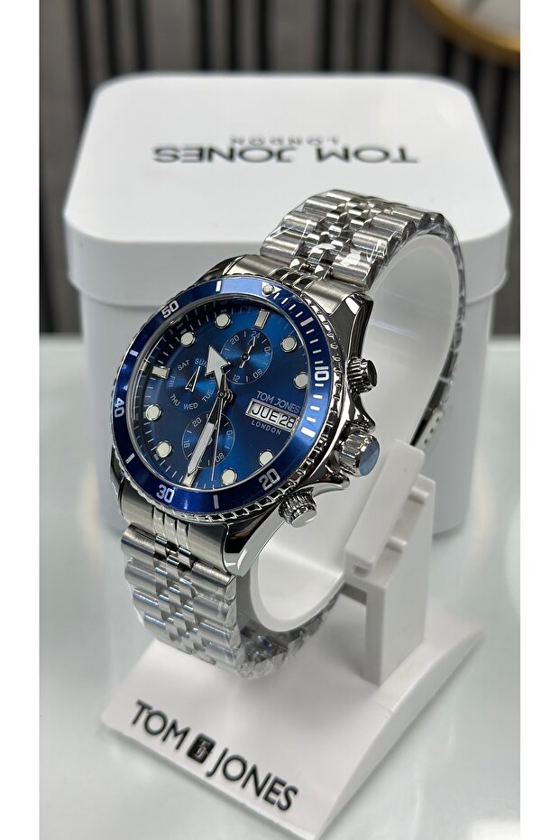 Tom Jones Mavi Kadran Çelik Kordon ERKEK KOL SAATİ - Fiyatı, Yorumları