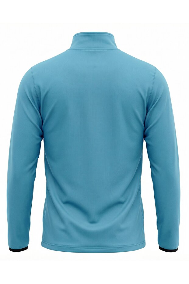CLAW UP WORK KIDS HALF ZIP SCUBA SWEAT |TURQUOISE (Slim Fit Yarım ...