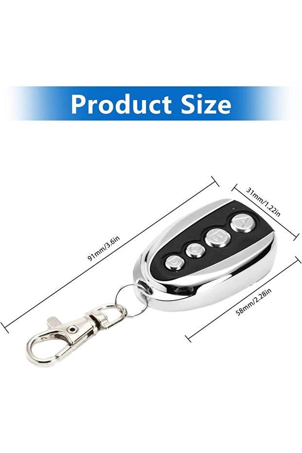 MAKINGTEC 433MHz Remote Control 5-Pack, 4-Button Universal Gate/Garage ...