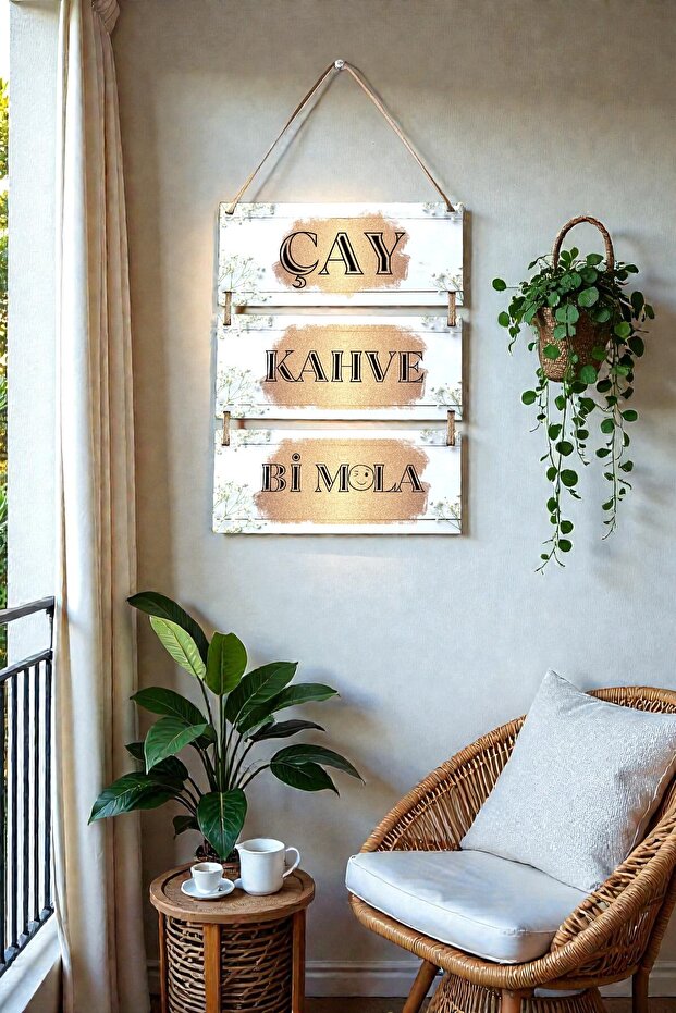 Nod Çay Kahve Mola MDF Ahşap Duvar Tablosu – Cafe, Restoran, Mutfak ...