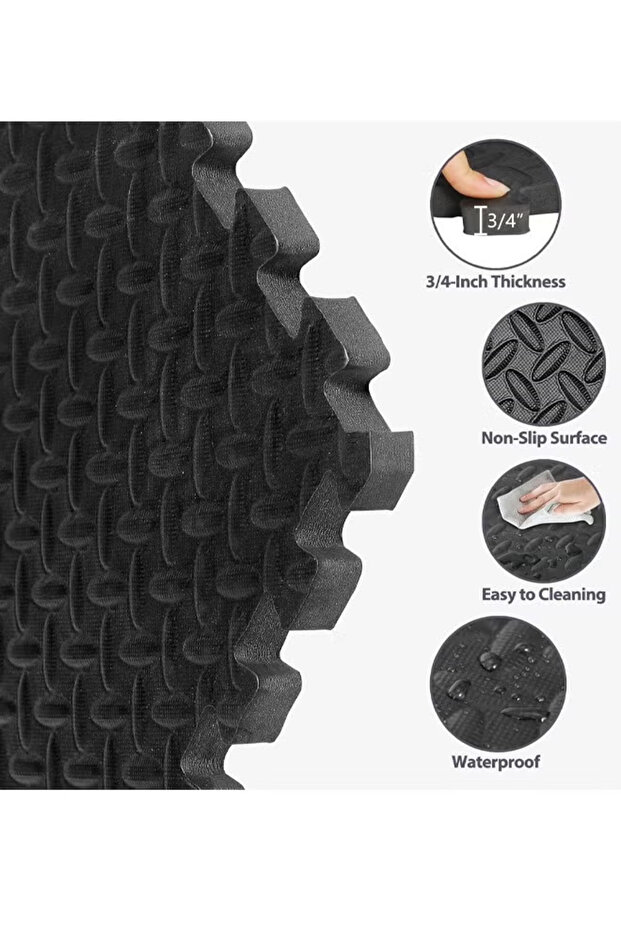 Generic Home Gym Floor Interlocking Mats, Exercise EVA Foam Mats ...