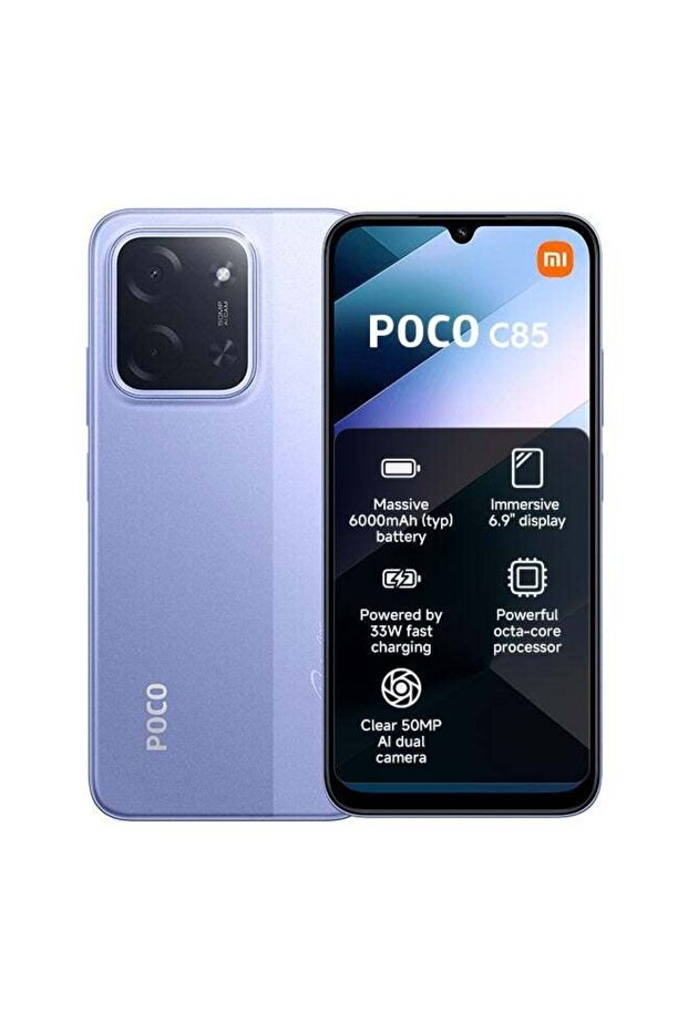 POCO Xiaomi C85 Dual SIM Purple 8GB RAM 256GB 4G - Global Version- Trendyol
