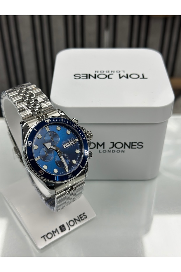 Tom Jones Mavi Kadran Çelik Kordon ERKEK KOL SAATİ - Fiyatı, Yorumları