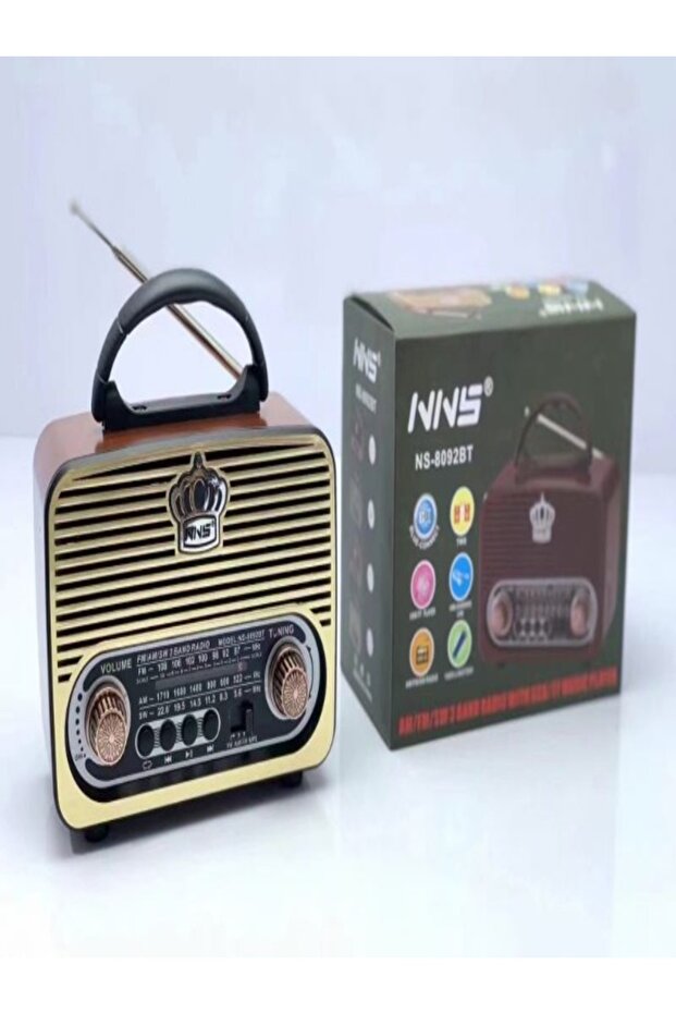 NNS Classic Vintage Retro Radio FM AM Band Rechargeable Radio With Mp3 ...