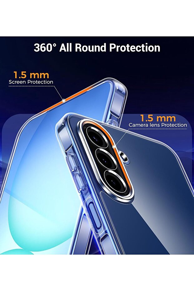 HYX Clear Camera Cover Case for Samsung Galaxy A17 5G/4G with 2x ...