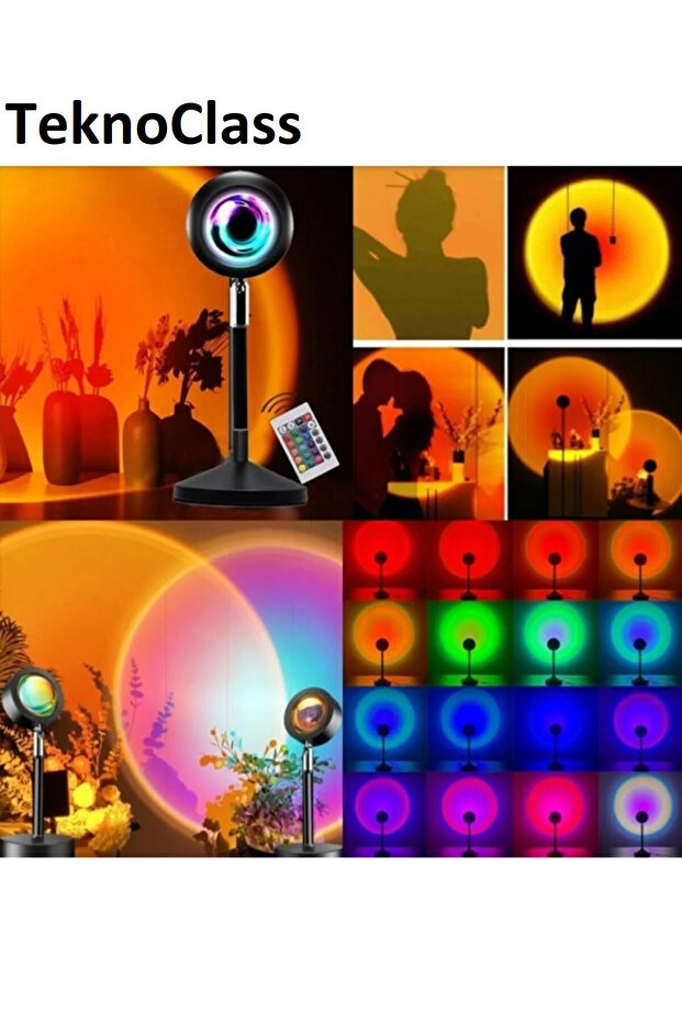 Canderel Kumandalı 16 Renk Gün Batımı Renkli Gökkuşağı Projeksiyon ...