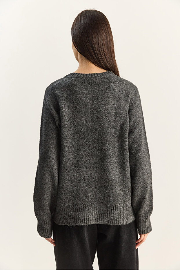 Bianco Lucci Women's 5 Button Sweater 20251114- Trendyol