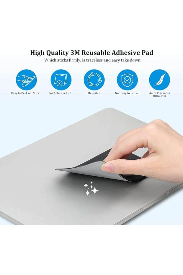 Lacdo Portable Hard Drive Sleeve for Laptop, 2-Pocket Stick-on Pouch ...