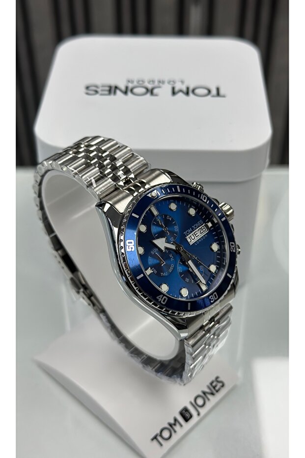 Tom Jones Mavi Kadran Çelik Kordon ERKEK KOL SAATİ - Fiyatı, Yorumları