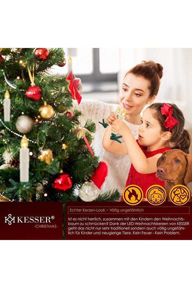 KESSER Christmas lights including batteries, wireless, remote control ...