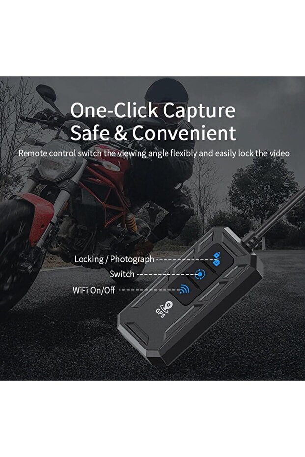 Coverzone Çift Ön-Arka Motosiklet Kamerası – 1080P, 150° Geniş Açı ...