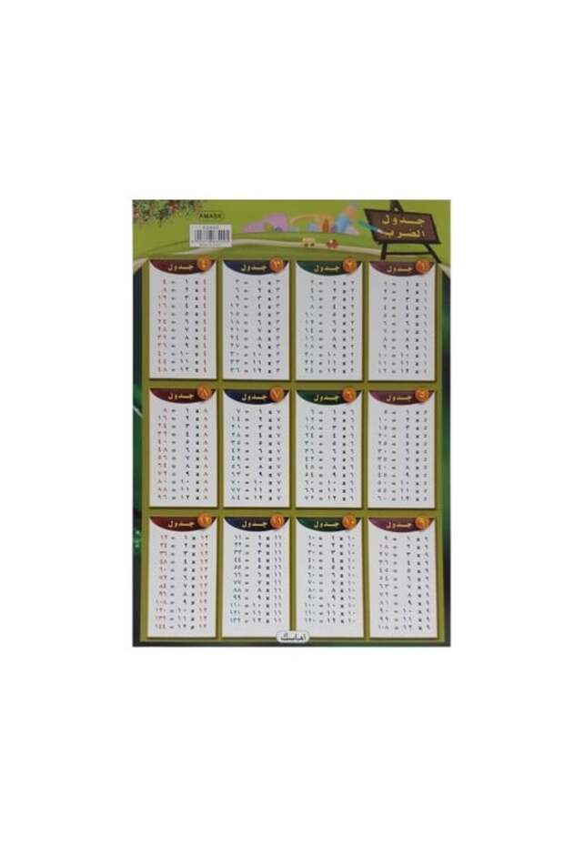 Prima Multiplication Table Learning - Double-sided Arabic & English, A4 ...