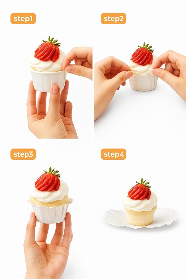 Funny Life 50'li Kraft Muffin Cupcake Kalıbı Kek Kapsülü Naturel Kek ...