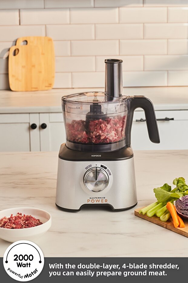 Karaca Mastermaid power 10 in 1 kitchen robot silver blender set 2000w ...
