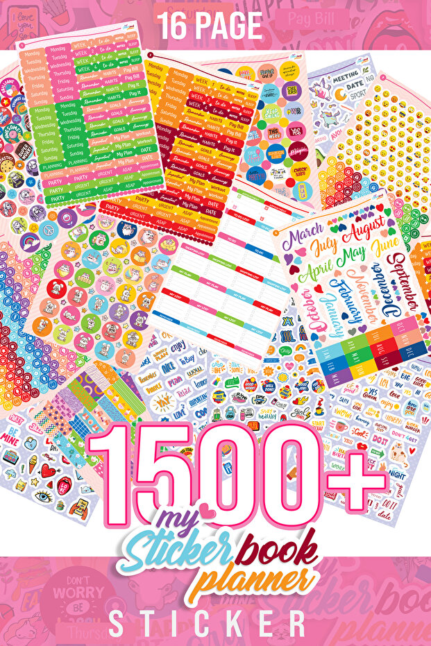 colortouch Planner Sticker Book 1500+ Adet Çıkartma - Ajanda, Günlük ...