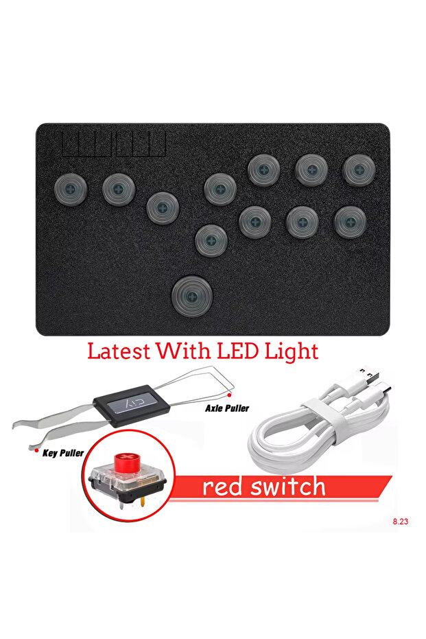 Choice Black-Red Switch Flatbox Original Arcade Controller For PC Pico ...
