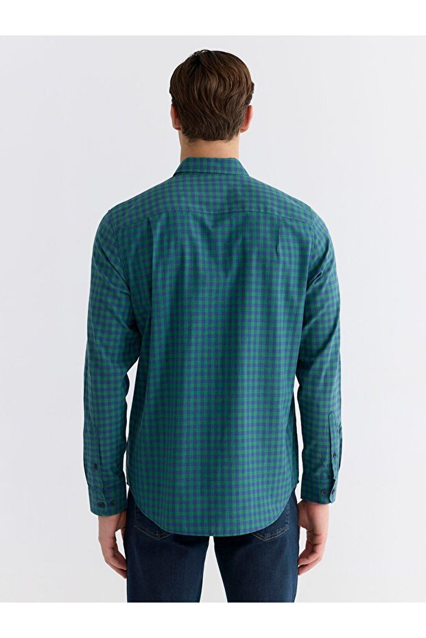 LC Waikiki Lcwaikiki Classic Regular Fit Plaid Poplin Men's Shirt- Trendyol