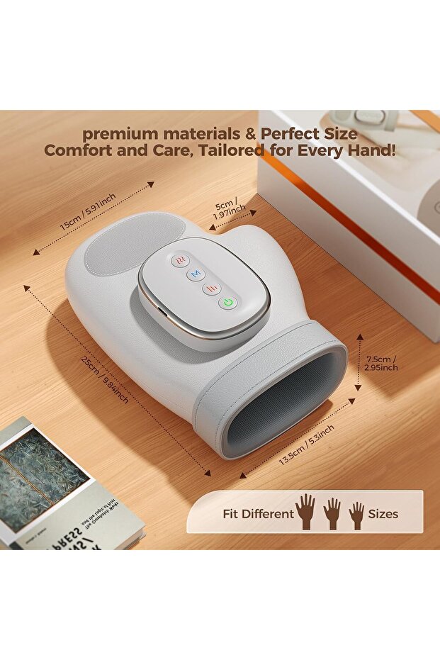 DentJet Smart Hand Massager Heat Compression Arthritis Relief Cordless ...