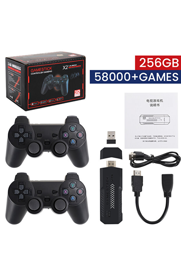 Choice 128G X2Game Stick 4K HD Video Game Console 2.4G Double Wireless ...