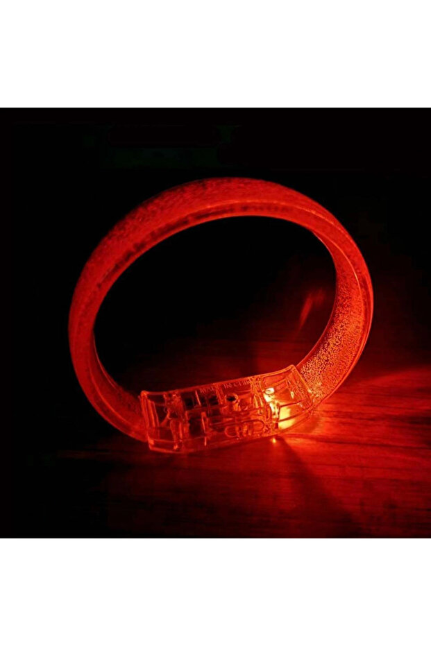 Epilons Kırmızı Led Işıklı Baskı Yapılabilen Pilli Bileklik Bilezik 1,5 ...