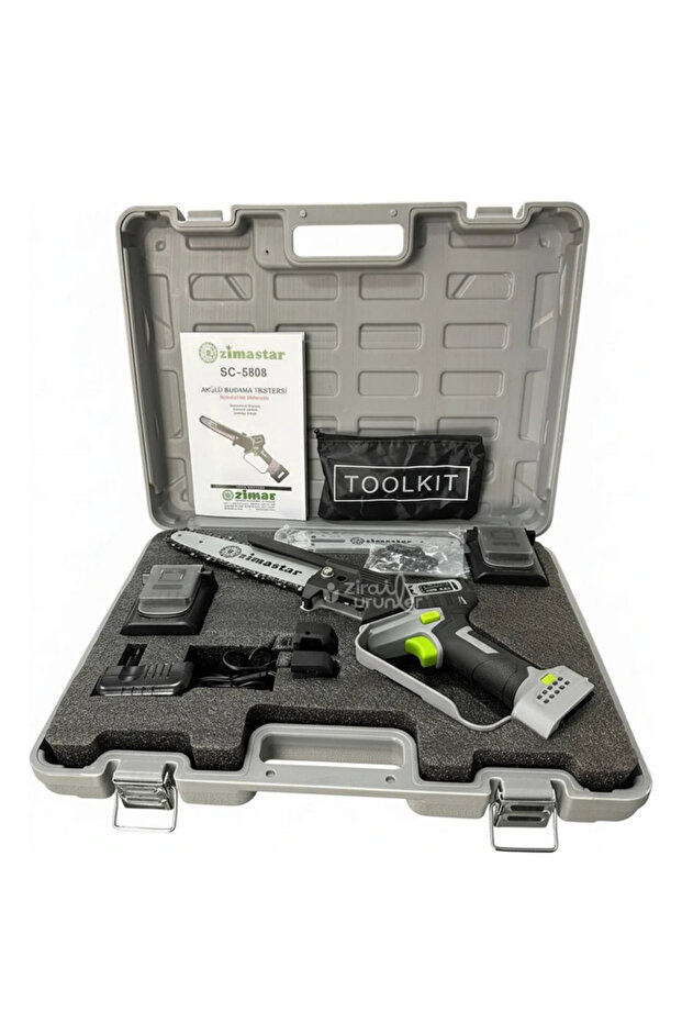 Reyo Zimastar SC-5808 Akülü Zincirli Budama Testeresi 4Ah Çift Akülü ve ...