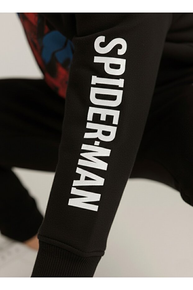 DUDO GİYİM Lower Upper Suit Spiderman Printed Black- Trendyol