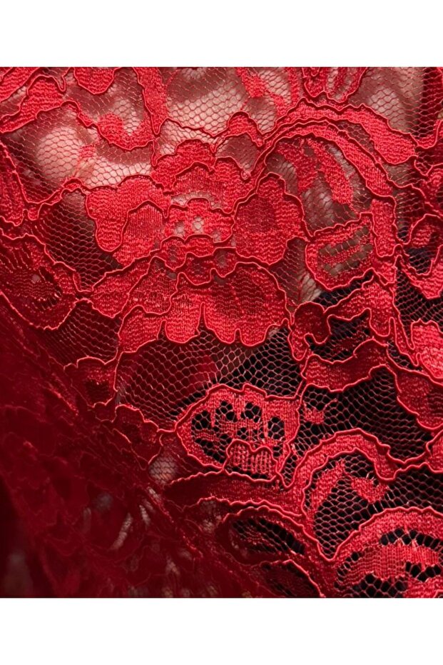 ALYEL NAKER Gömlek Kısmı Dantel & Eteği Tafta Maxi Kuşaklı Gömlek ...