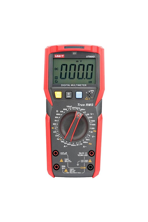 Terminatör Terminator Digital Multi Meter AC/DC 1000V, 20A Cap Hz hFE ...
