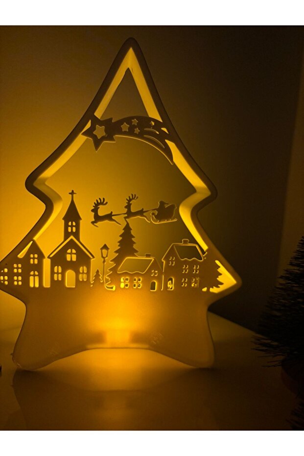 MİR STORE 3D Baskı Yılbaşı Ağaç Mumluk – Yeni Yıl Masa ve Ev Süslemesi ...