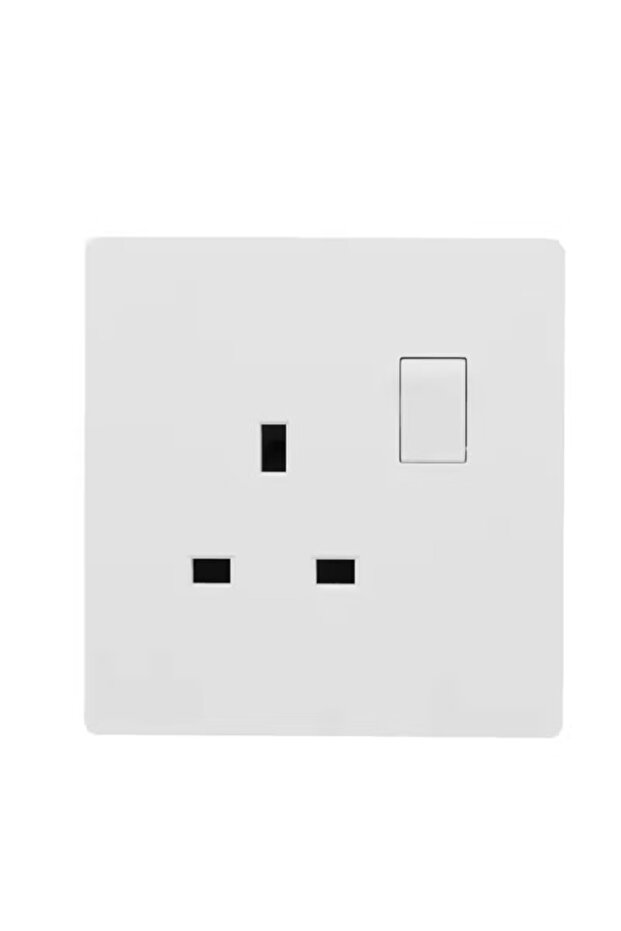 Hi Max Wall Switched Power Socket 250V AC, White Electric Light Switch ...
