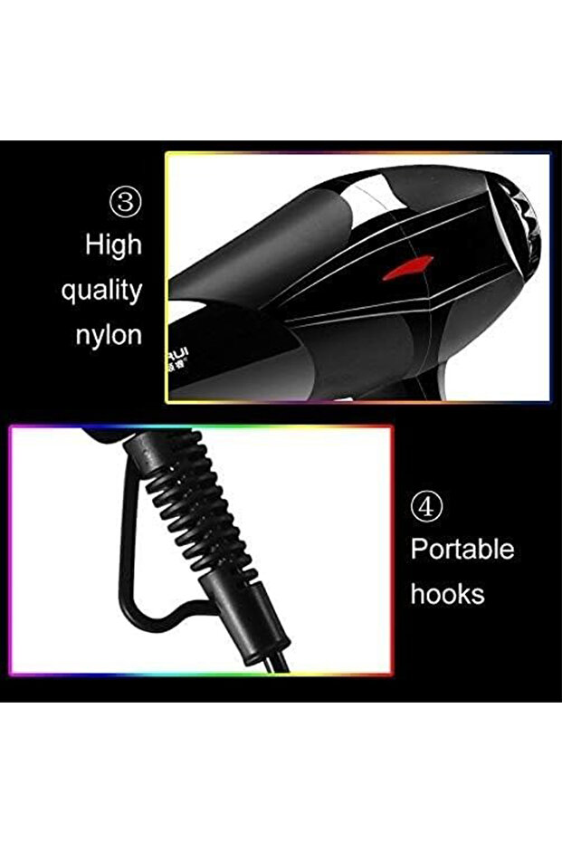 Generic 1500W Professional Hair Dryer, Hot & Cold Air, 2 Speed ...