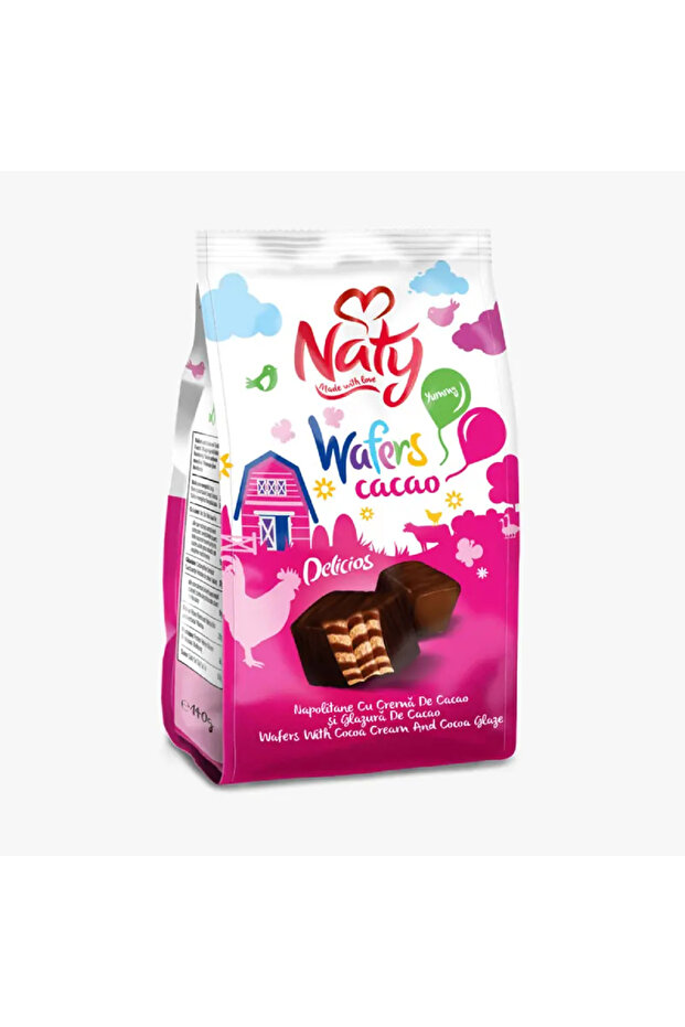 NATY Wafers with cream and cocoa glaze 140g- Trendyol