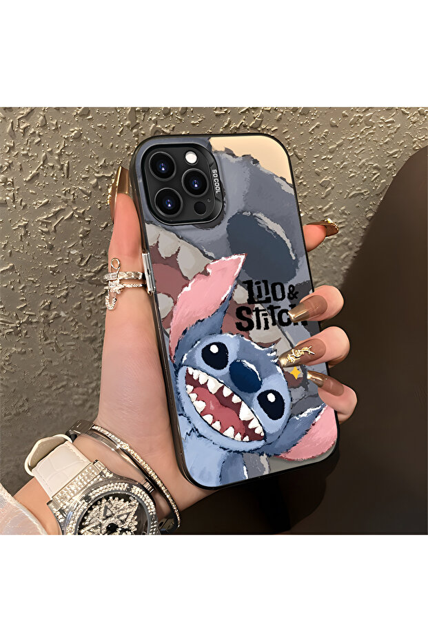 ucuc iPhone 16 Pro Compatible Case with Stitch Pattern, Silicone Edge ...