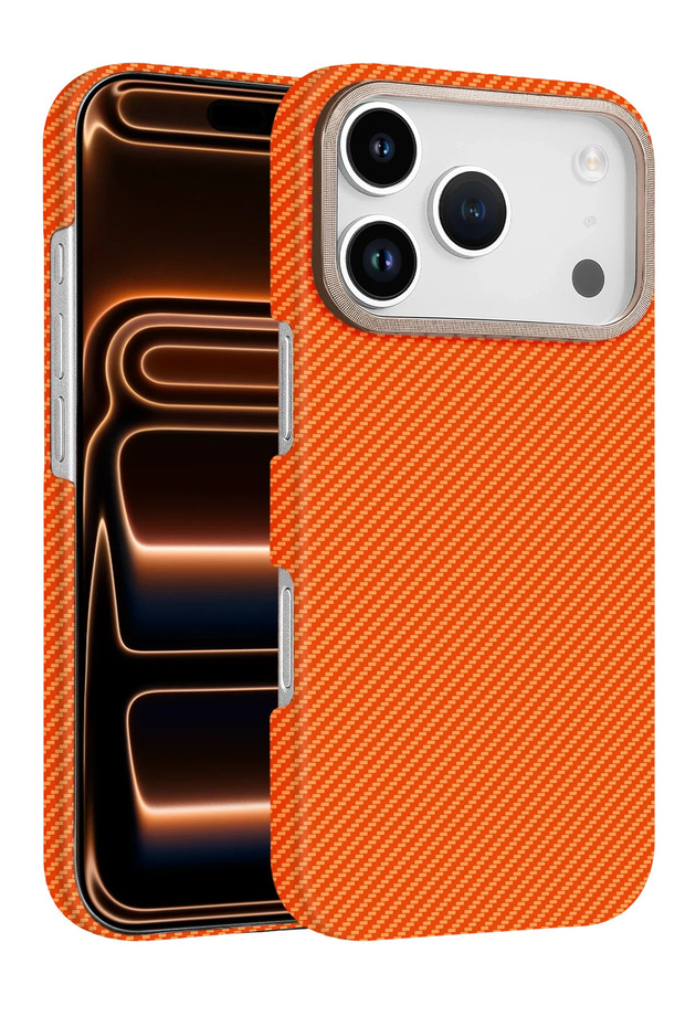 Nezih Case iPhone 17 Pro Max Uyumlu Karbon Fiber Tasarım Sert Parlak ...